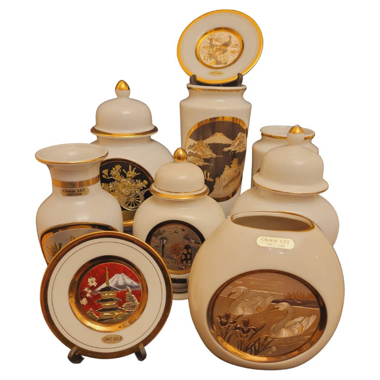 The Art of Chokin Gilded Ceramics Set For Sale at 1stDibs | chokin ...