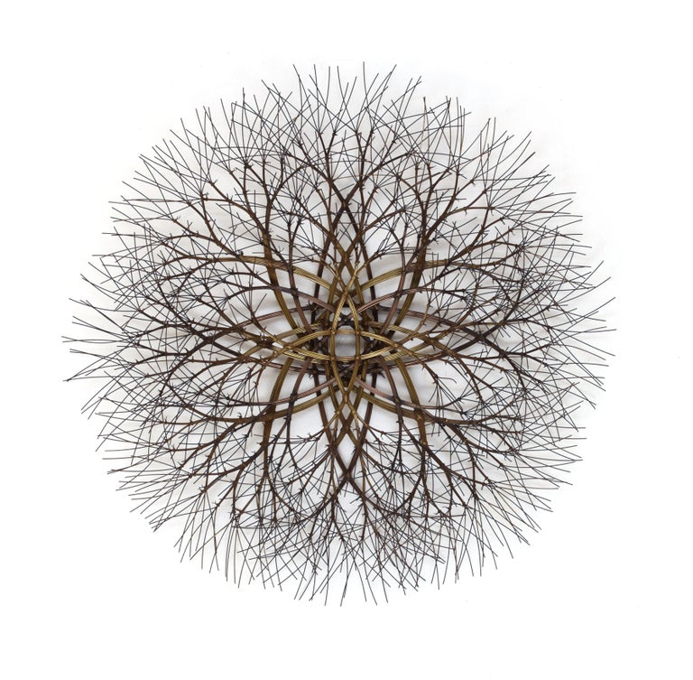 34"x34" Metal Wall Sculpture in Brass and Bronze #636. Available Now ...