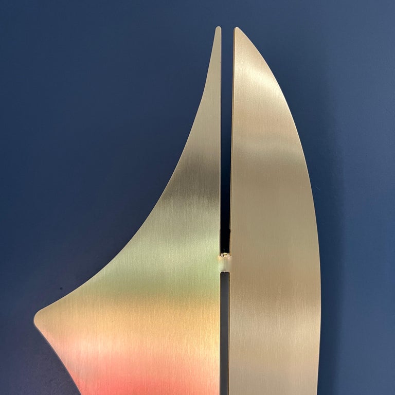 REY Sculptural Wall Light in Brushed Brass Made in the UK For Sale at ...