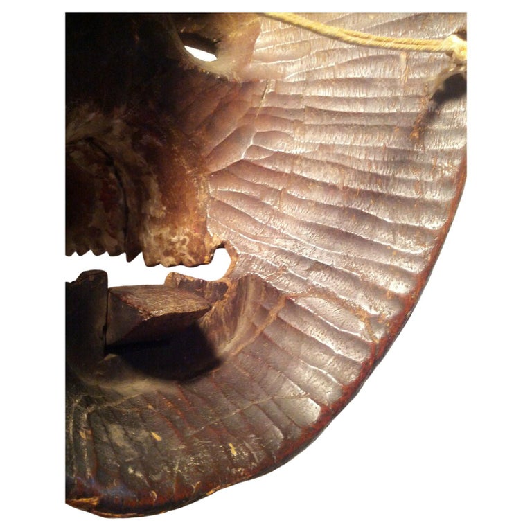 Antique, Danced, w/Patina Japanese Kitsune 'Fox' Mask w/Articulating ...