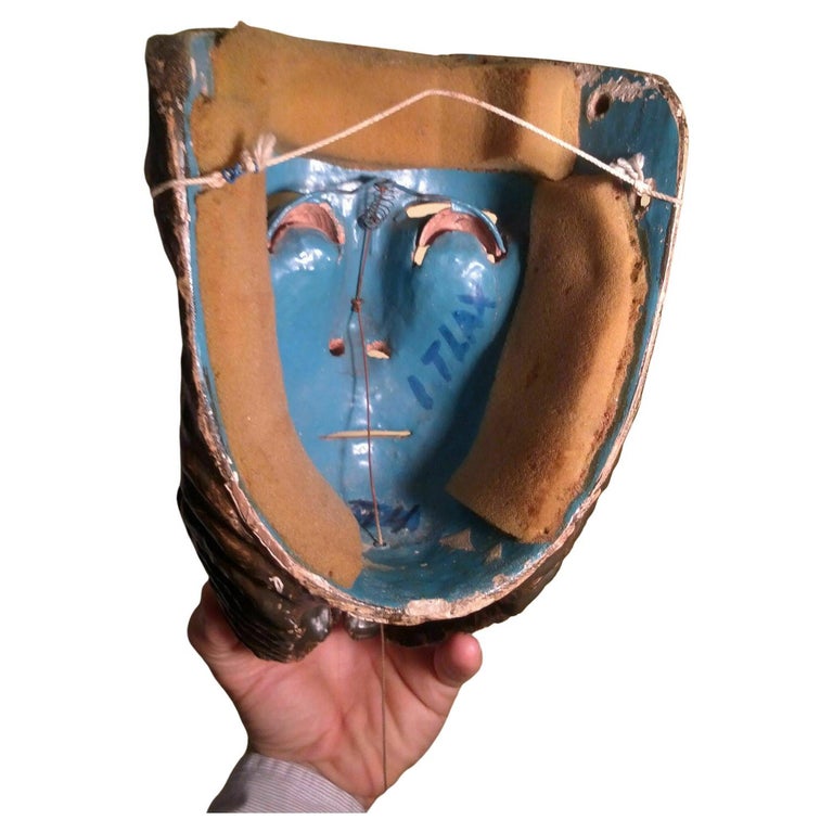 Collection '3' Mexican Catrine 'Dandy' Masks w/Glass Eyes Santero Reyes ...