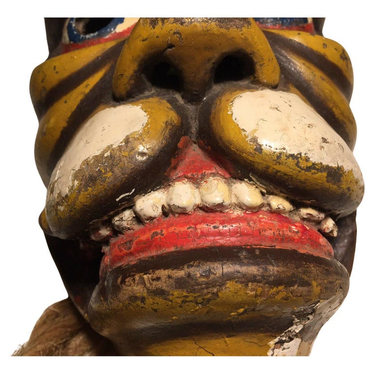 1960s, Ethnographic, Danced, Ecuadorian 'Ecuador' Wooden Lion Mask w ...