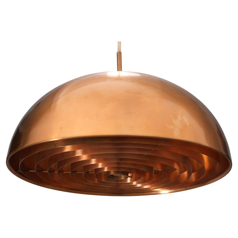 Danish Modern Copper Pendant Lamp, 1960's For Sale at 1stDibs