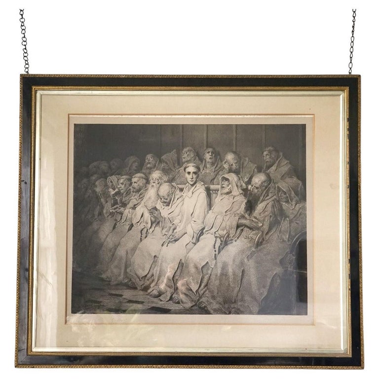 'The Neophyte', Large Signed Antique Etching by Gustave Doré, 19th ...