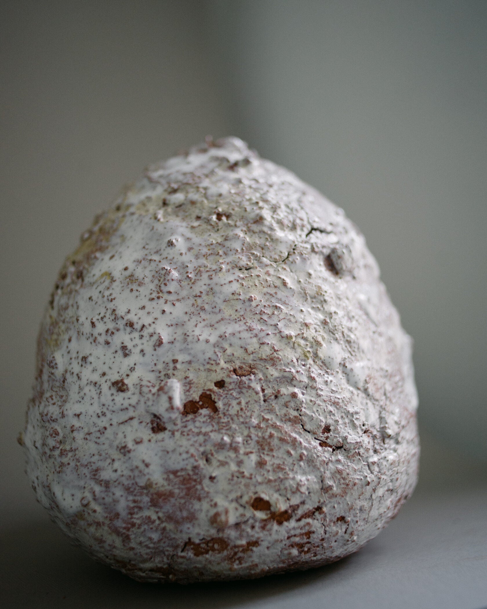 1950s Japanese Wabi-Sabi Sandy-Tan Tilted Asymmetric Porcelain Bud Vase ...