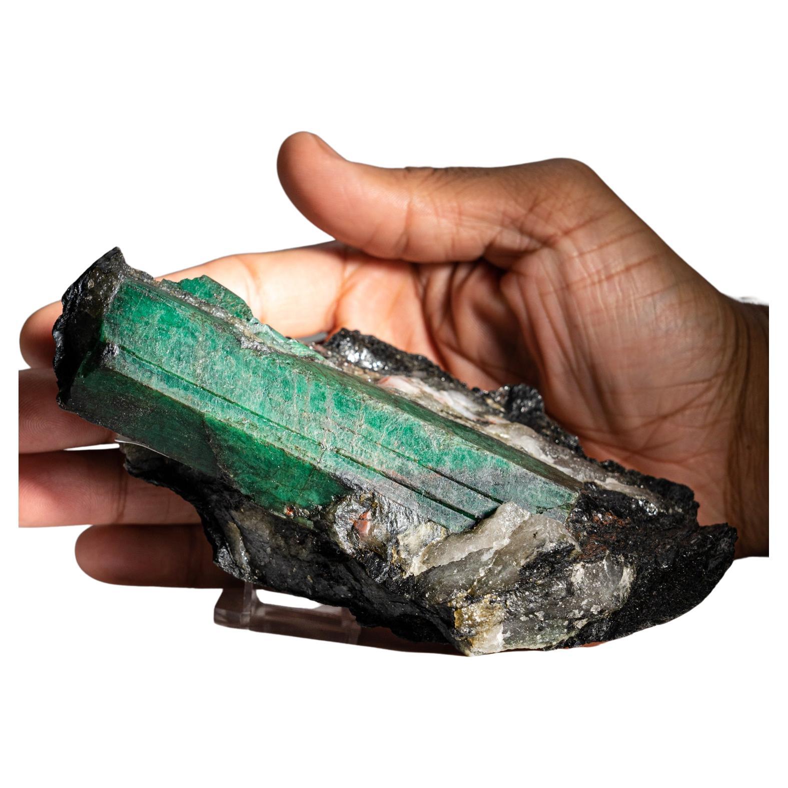 Emerald in Quartz Biotite from Brumado District, Serra das Éguas, Bahia ...