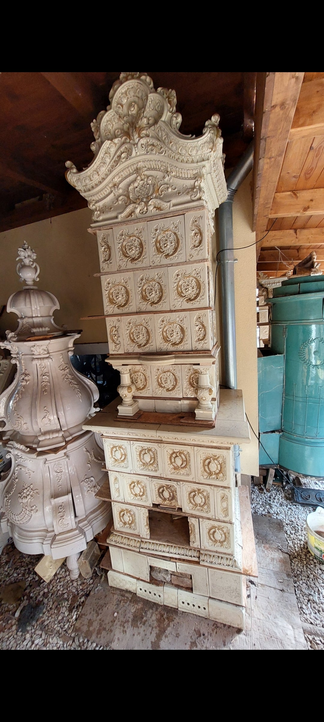 Antique French Tiled Stove, Cast-Iron, circa 1890 For Sale at 1stDibs ...