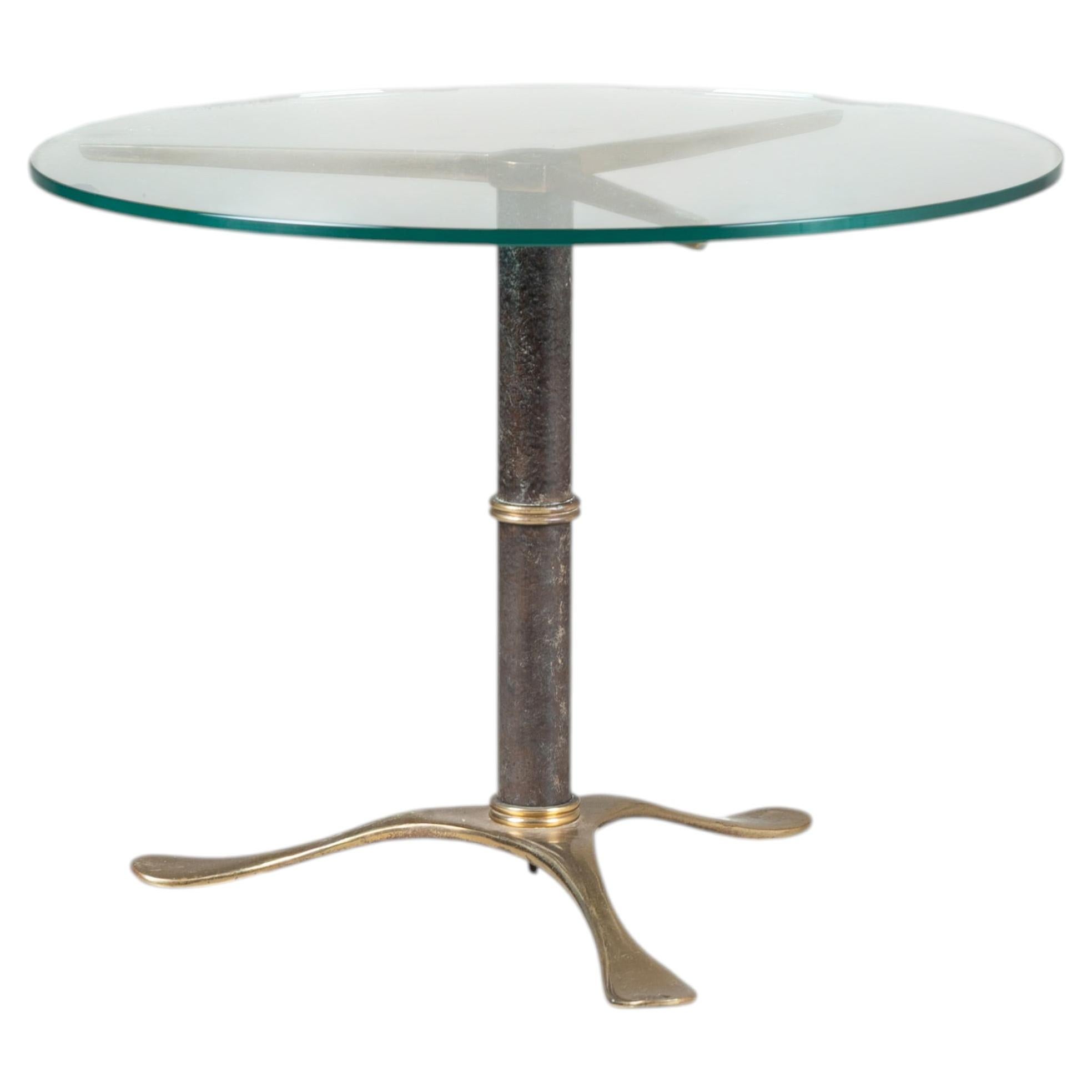 Brass and Glass Articulating Swivel Coffee Table 1970s In Style of Milo ...