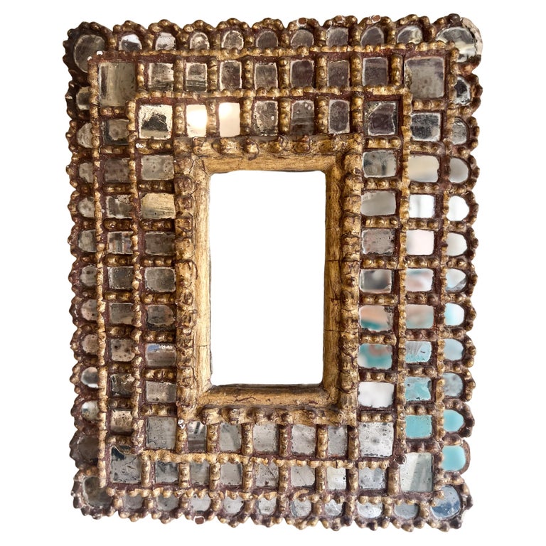 Baroque Colonial Large Rectangular Sunburst Mirror in Hardwood and Gold ...