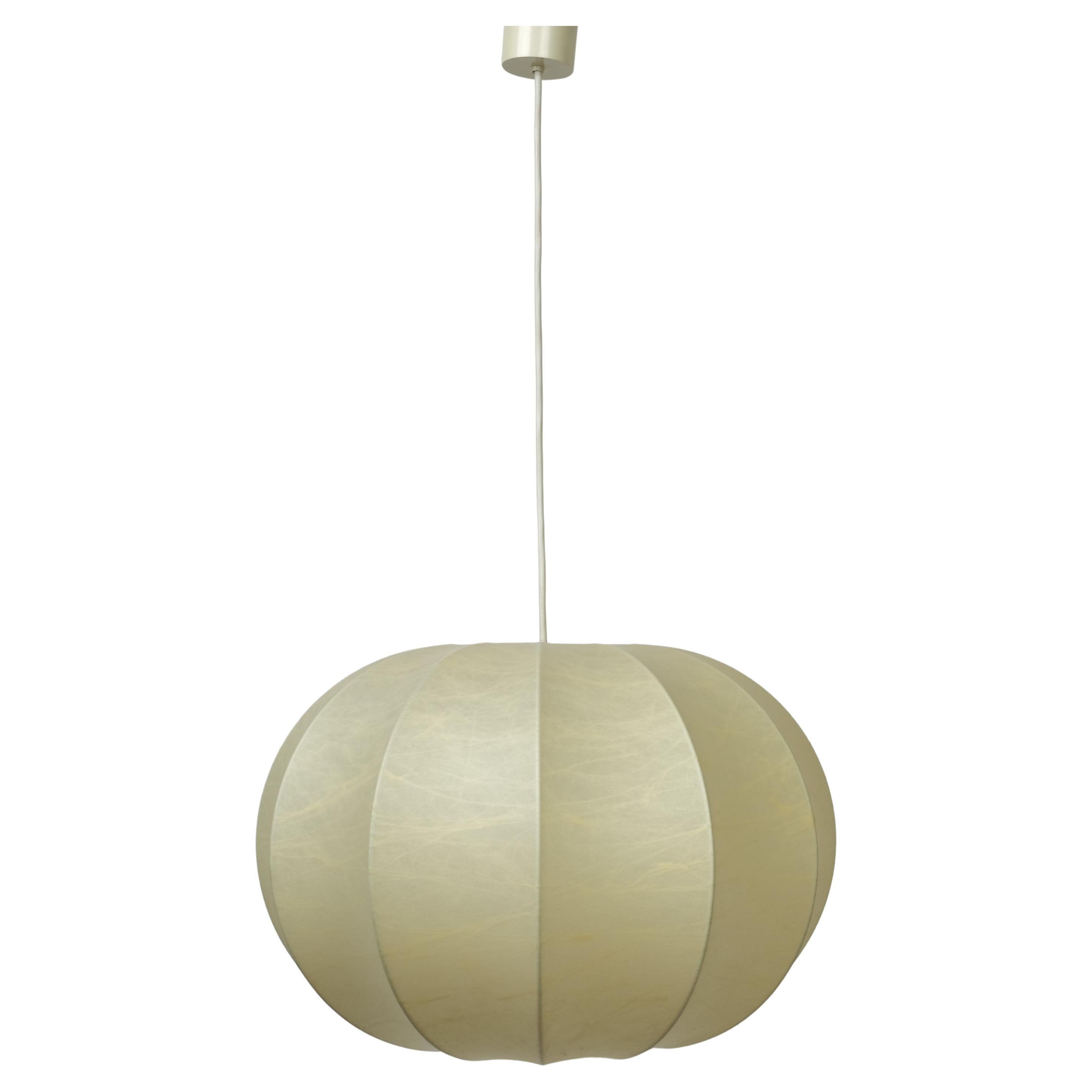 Mid-Century Round Cocoon Pendant Lamp, 1960s, Italy For Sale at 1stDibs