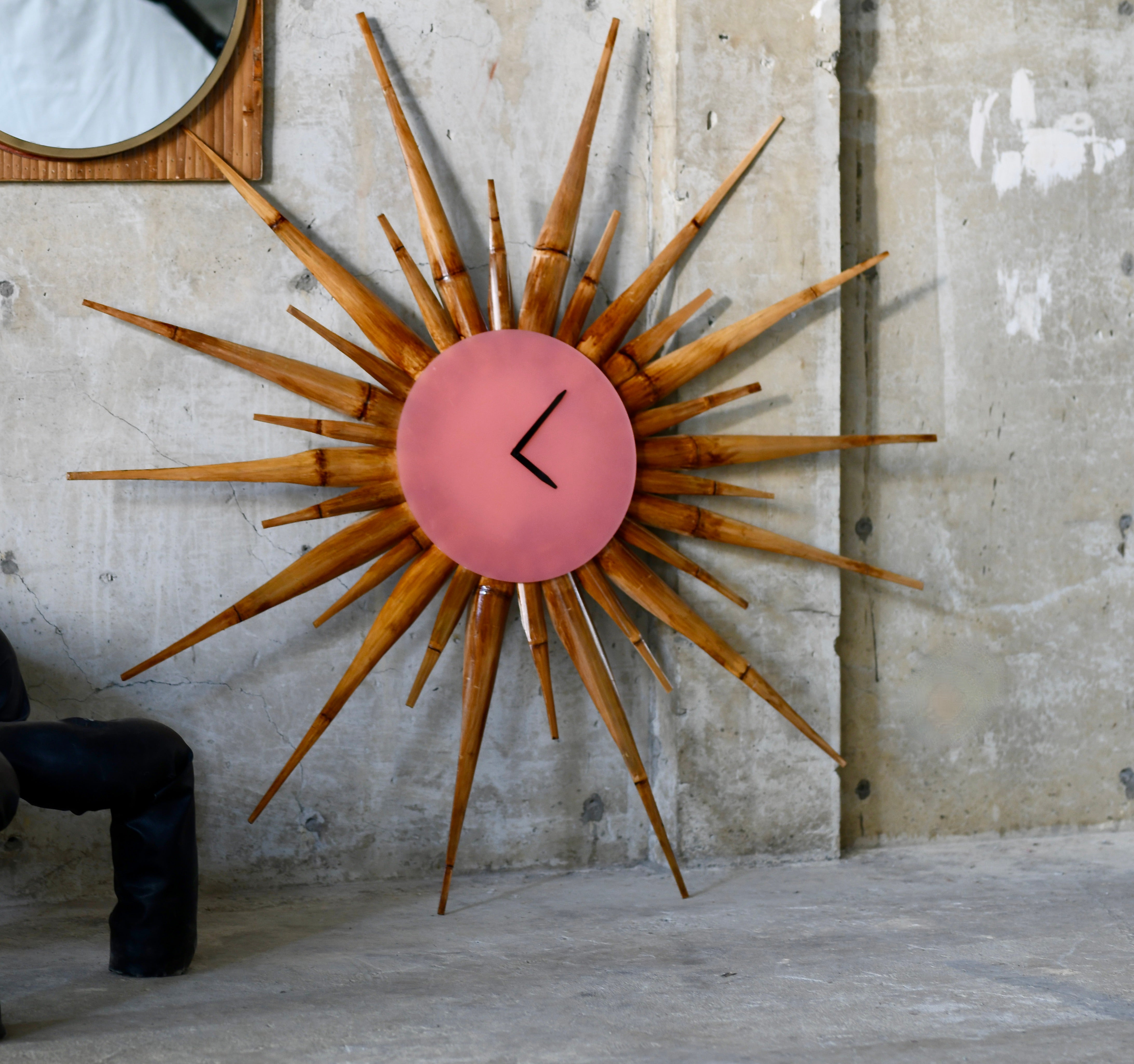 Sunburst Clock at 1stDibs