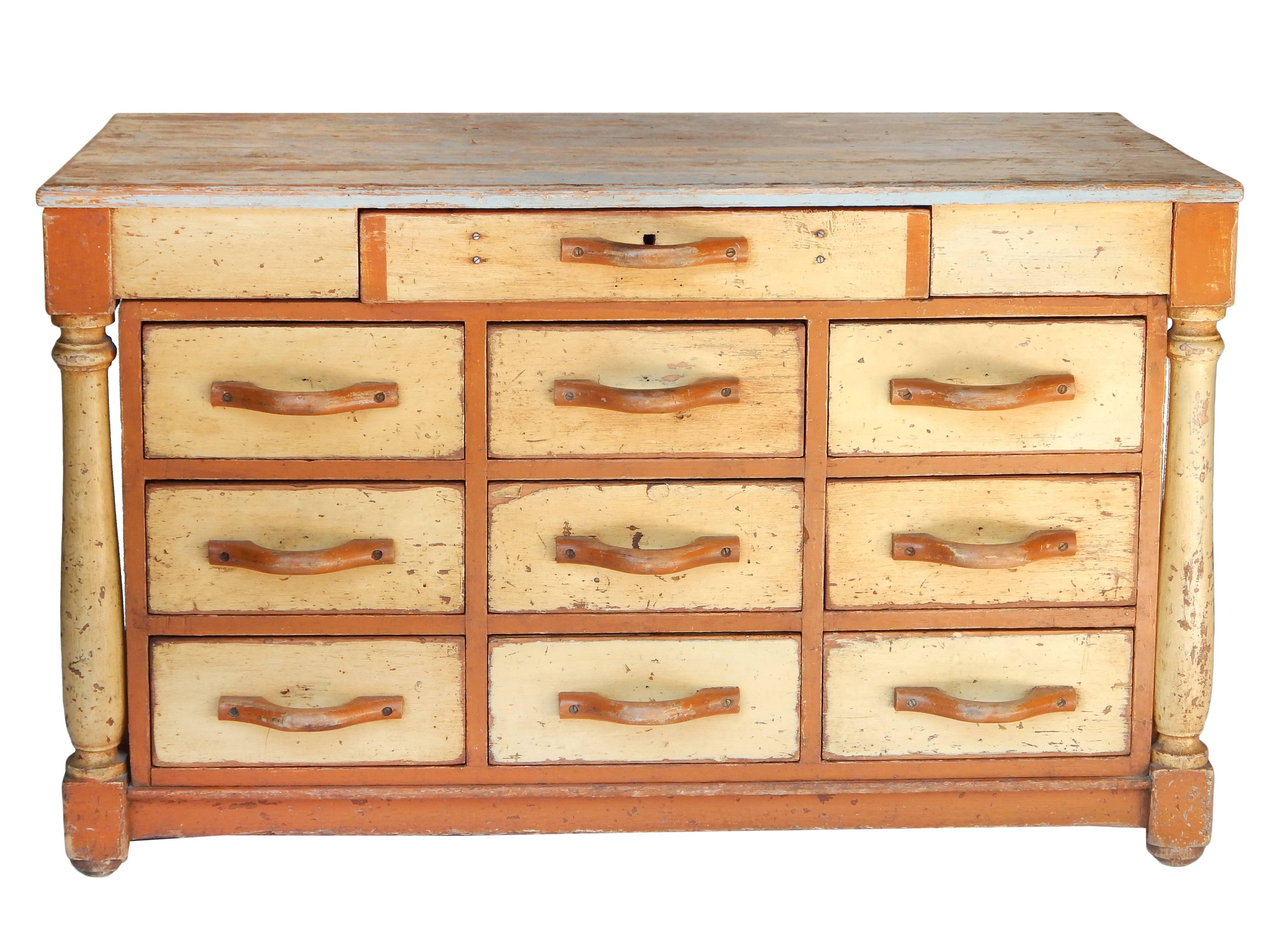 Unusual Folk Art Chest of Drawers at 1stDibs