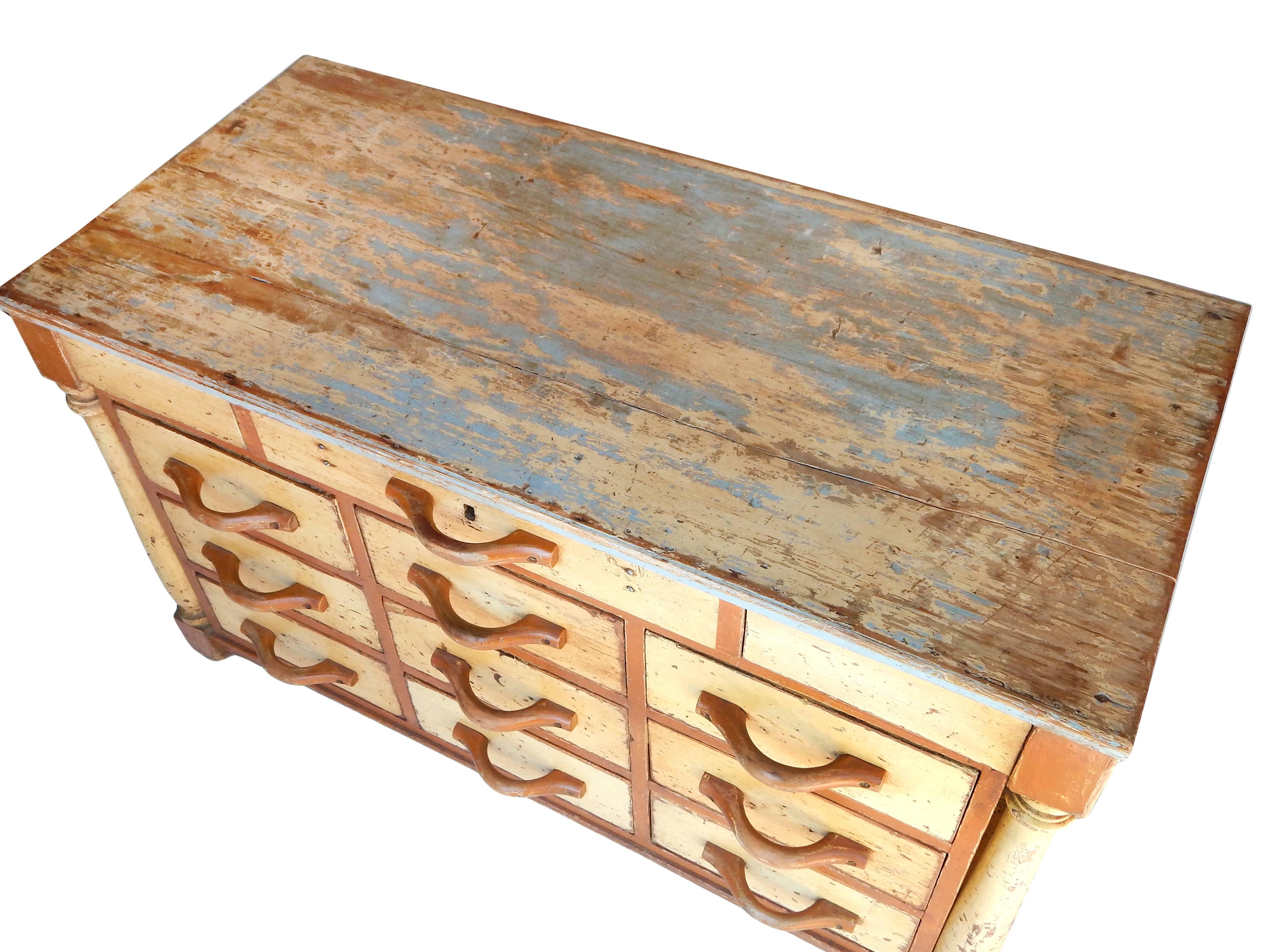 Unusual Folk Art Chest of Drawers at 1stDibs