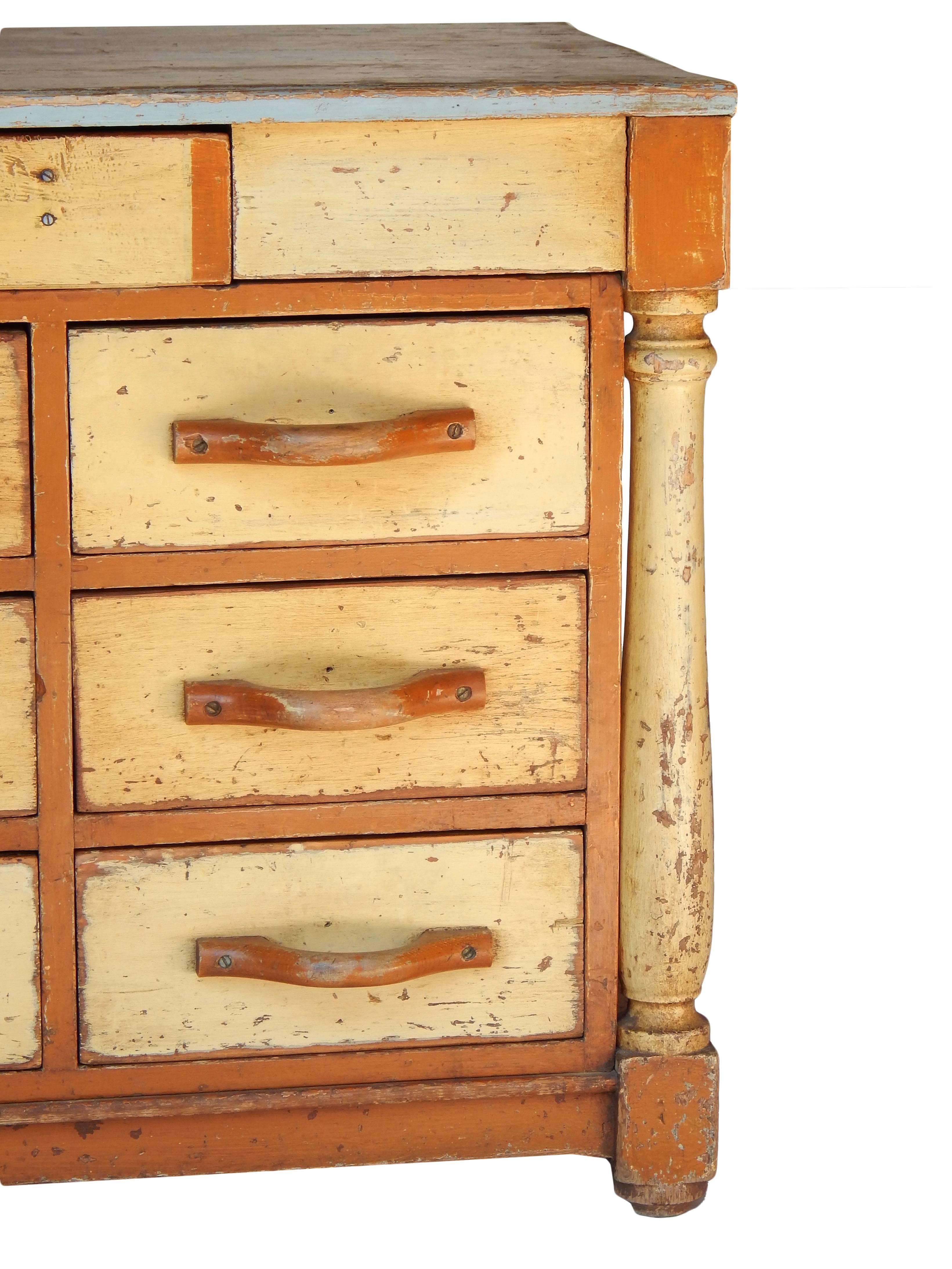 Unusual Folk Art Chest of Drawers at 1stDibs