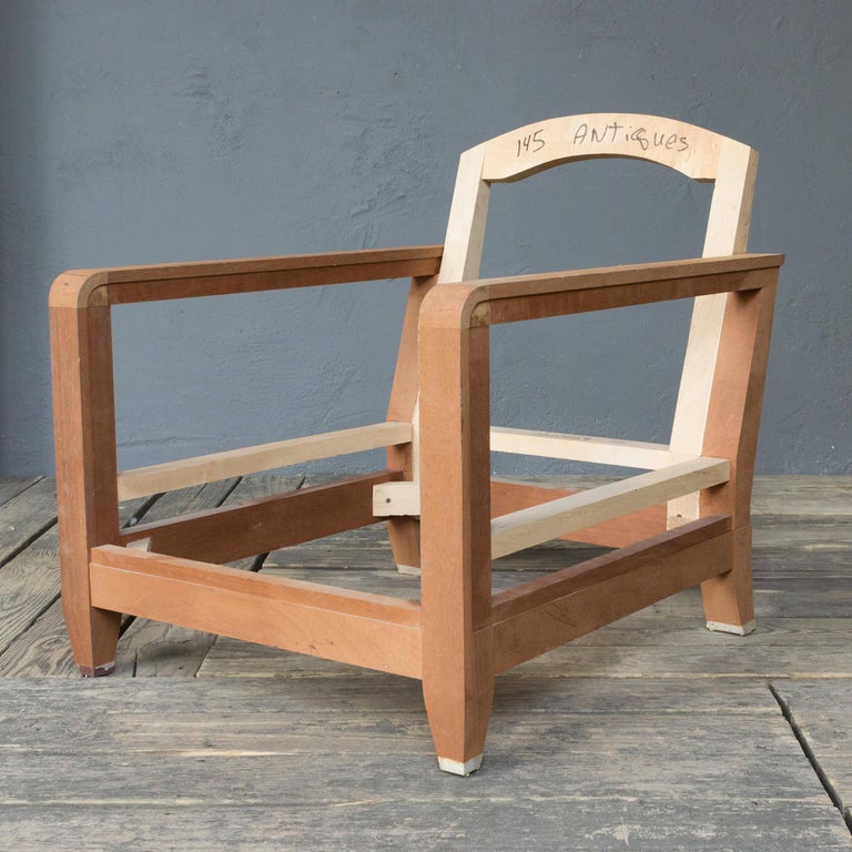 Unfinished Armchair Frame In Solid Mahogany For Sale At 1stdibs