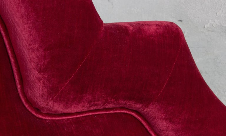 Red Velvet Headboard at 1stDibs | red velvet bed frame