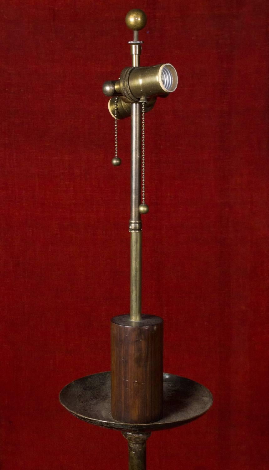 140s Wrought Iron Floor Lamp at 1stDibs | forged iron floor lamp