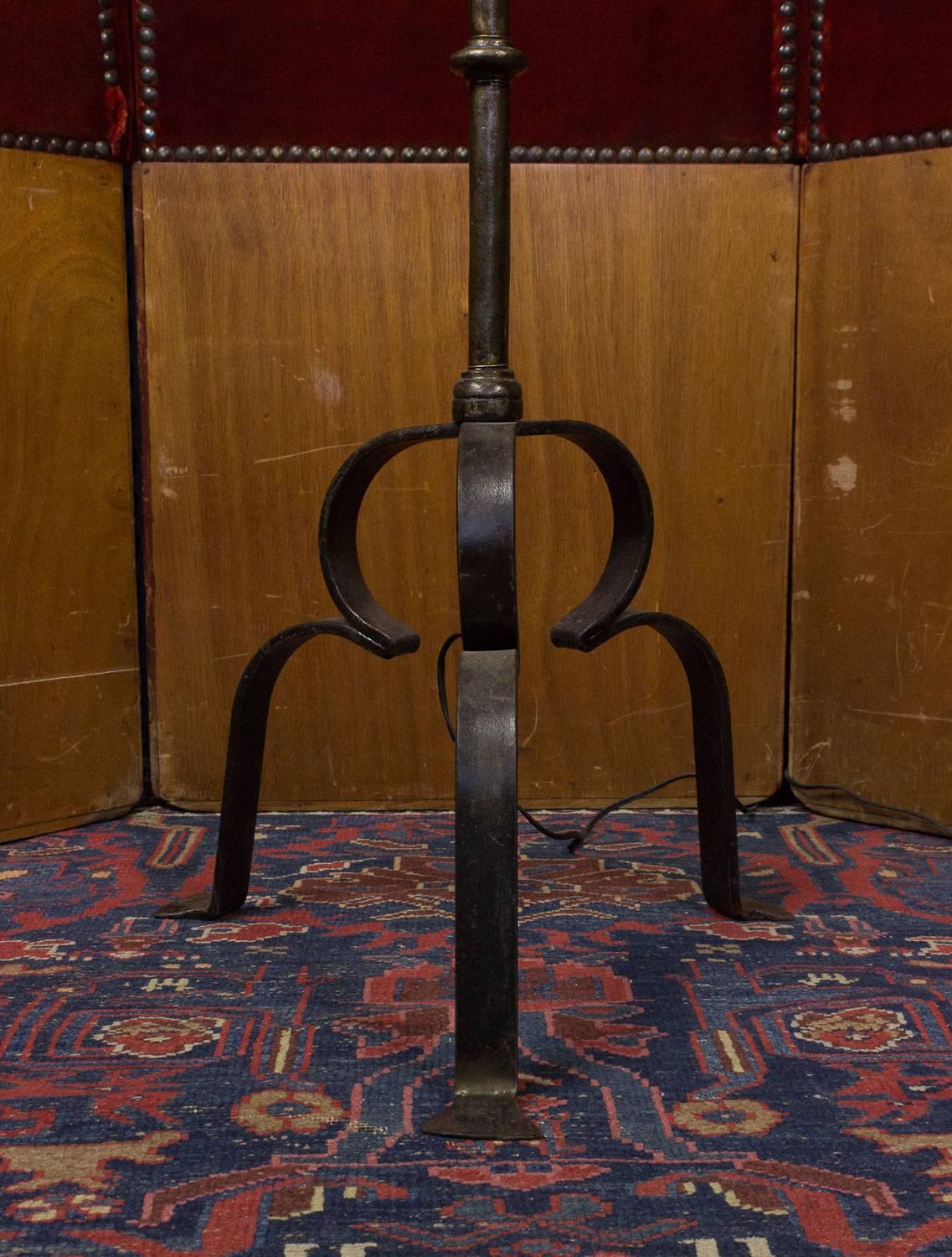 140s Wrought Iron Floor Lamp at 1stDibs | forged iron floor lamp