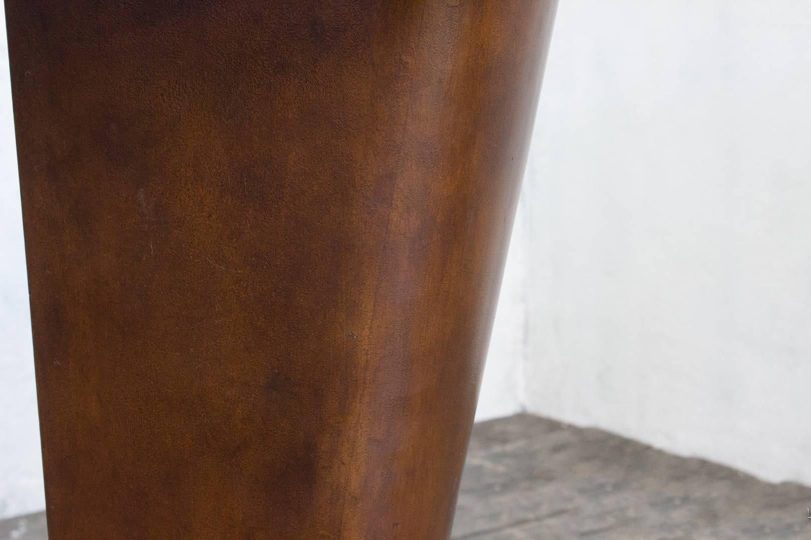 Leather Covered Console Table at 1stDibs | leather covered table