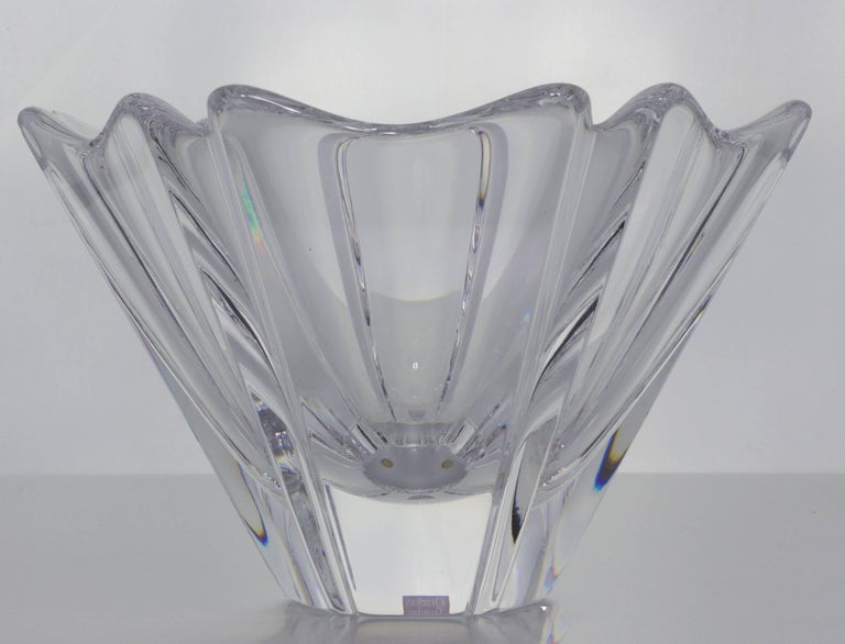 Swedish Crystal Petal Bowl For Sale at 1stDibs