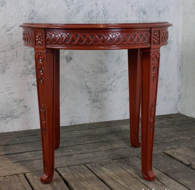 Chinese Modern Style Round End Table For Sale at 1stDibs