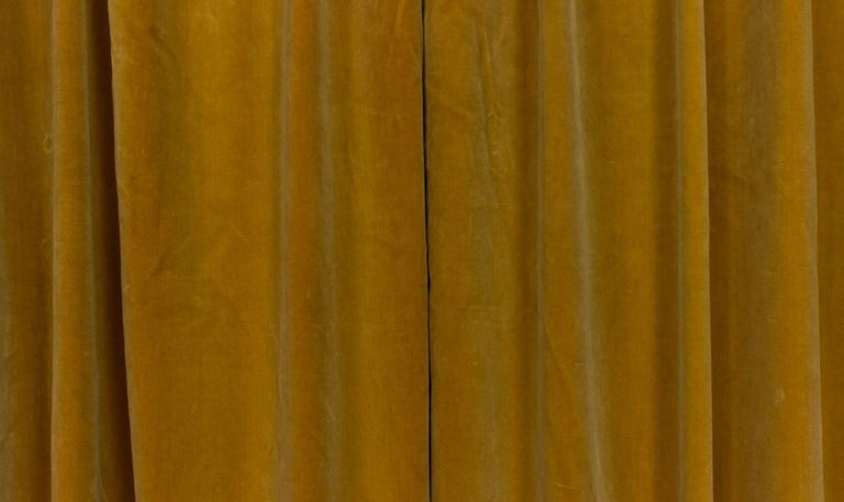 Pair of Gold Velvet Drapes at 1stDibs | gold velvet curtains, orange ...