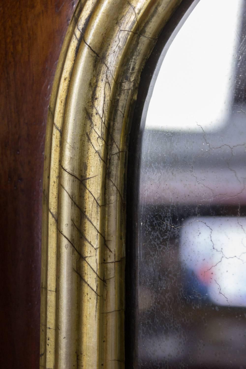 Mahogany Arched Frame Mirror with Gilt Border at 1stDibs | arched ...