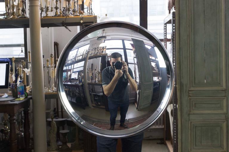 Modern Bullseye Mirror at 1stDibs