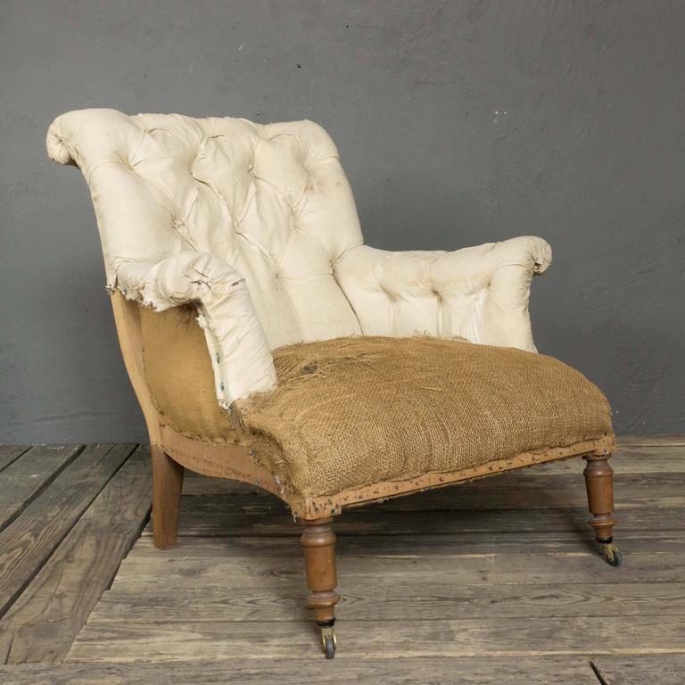 French Napoleon III Armchair with Rolled Back at 1stDibs