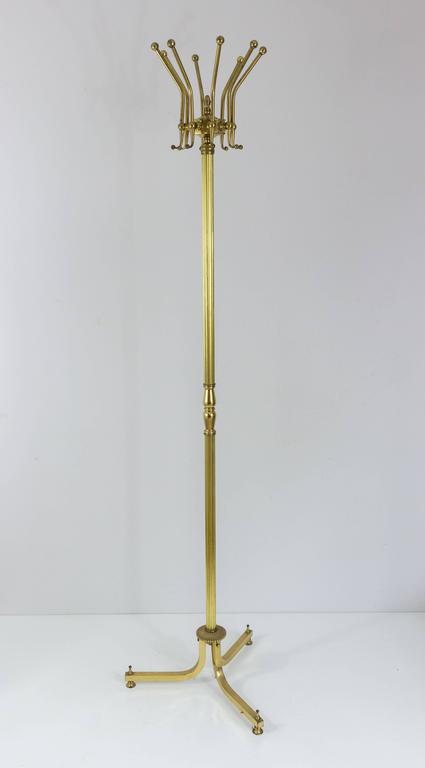Freestanding Brass Coat Rack or Hall Tree at 1stDibs | brass coat rack ...