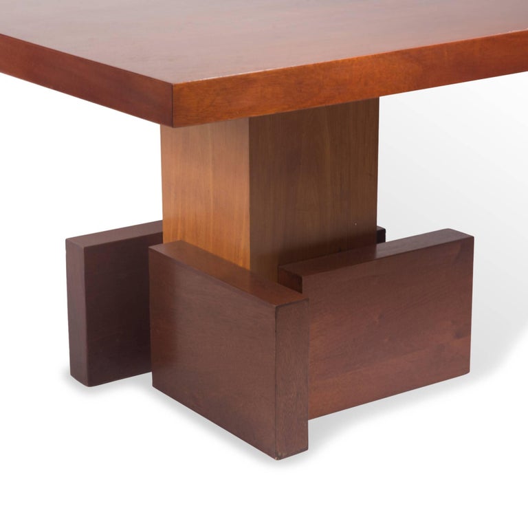 Cubist Pedestal Base Square Dining Table, French, 1930s For Sale at 1stDibs