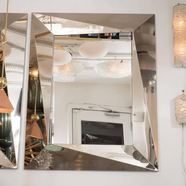 Polished Stainless Steel Mirror For Sale at 1stDibs