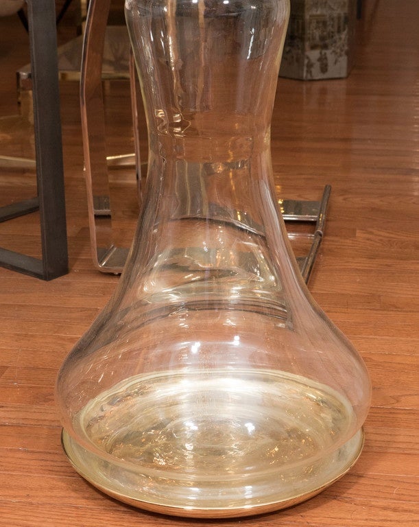 Pair of Glass, Urn Form Base Tables For Sale at 1stDibs