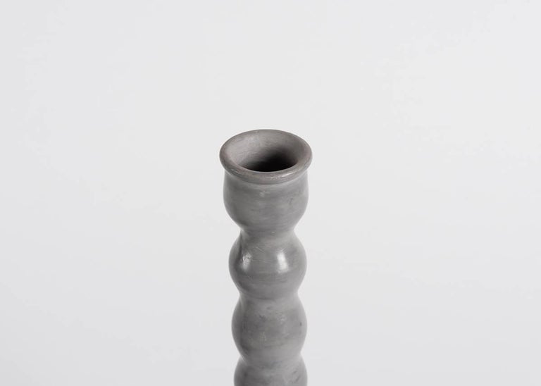 Dbila, Pair of Large Gray Candlesticks, Morocco at 1stDibs
