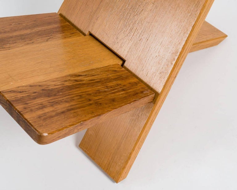 Alain Gaubert, Pair of Slanted Lounge Chairs, France, C. 1980 at 1stDibs