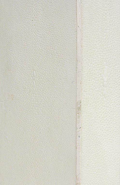 Pair of Table Lamps in Ivory Shagreen by Karl Springer at 1stDibs