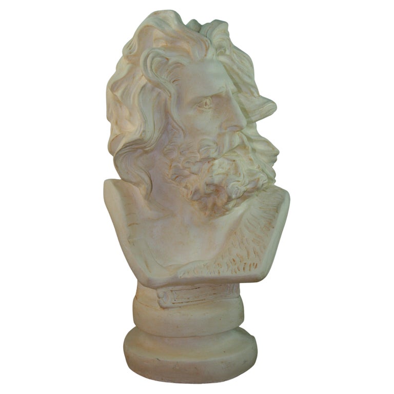 Oversized Classical Male Figure Library Sculpture For Sale at 1stDibs