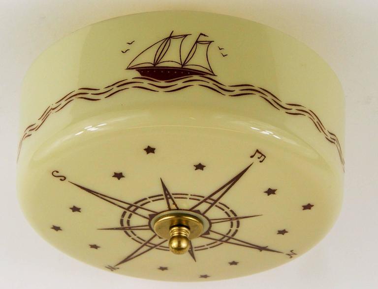 Nautical Compass Ceiling Light at 1stDibs