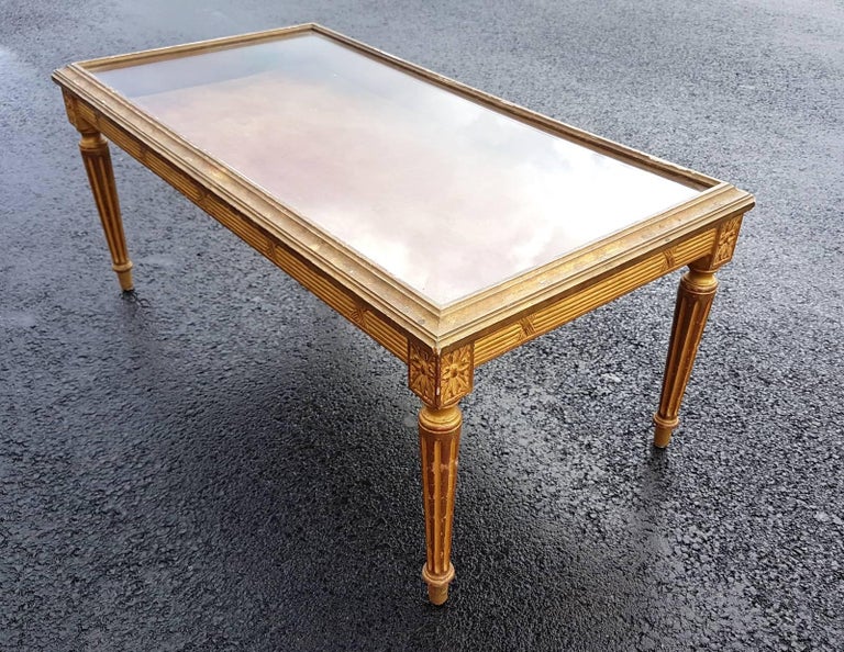 Gilt Display Coffee Table at 1stDibs