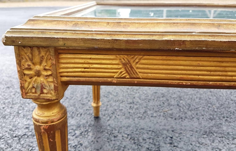 Gilt Display Coffee Table at 1stDibs