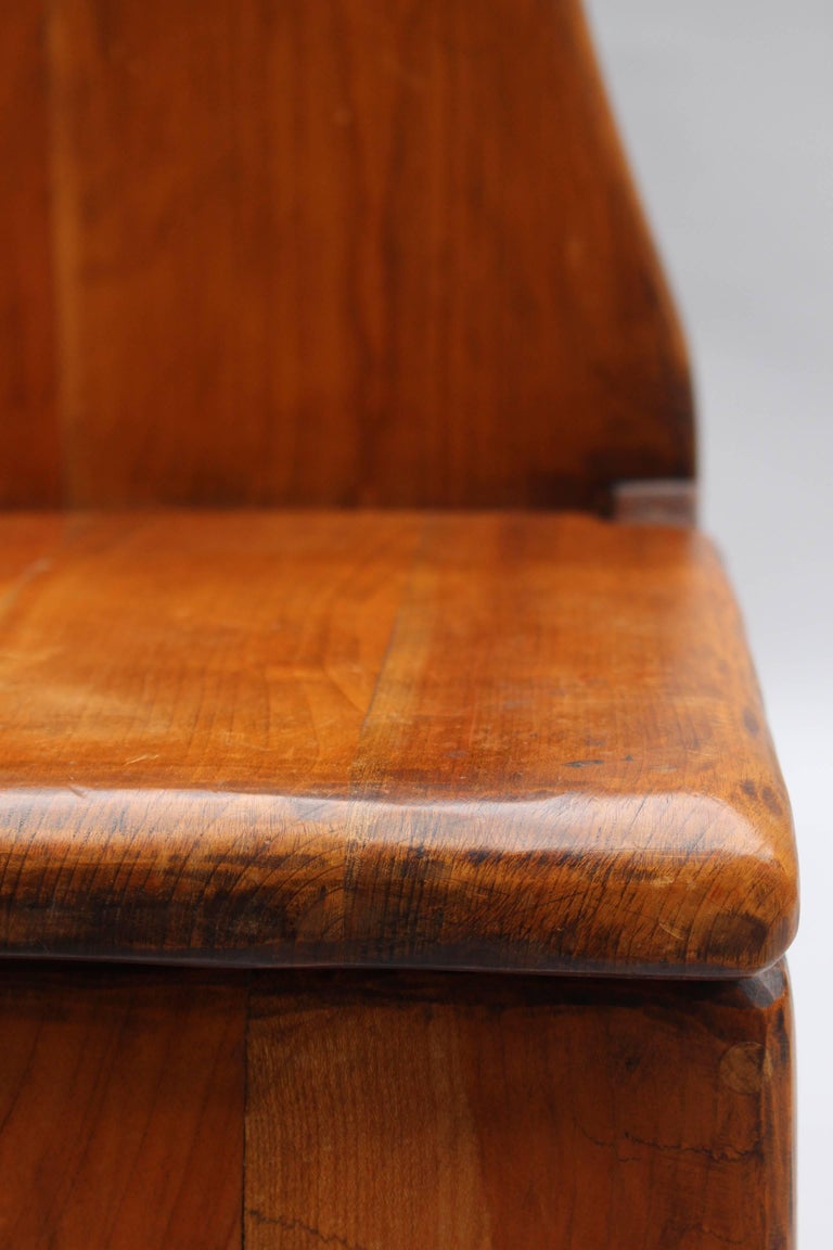French Mid-Century Cherry Chair with Compartment Under Seat For Sale at ...