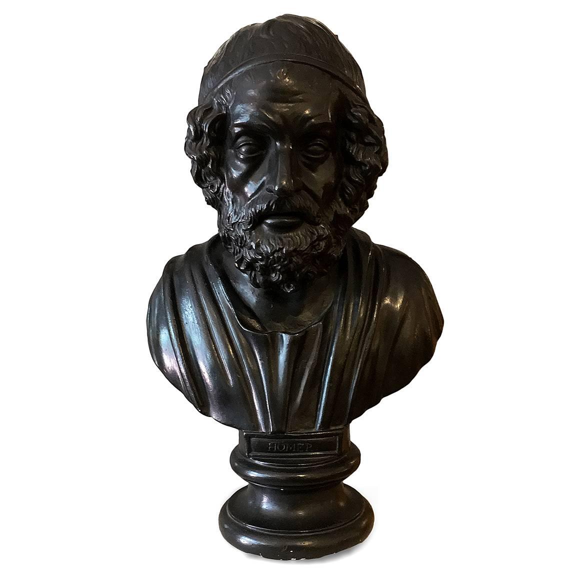 Early 19th Century Painted Plaster Bust of Homer at 1stDibs | plaster ...