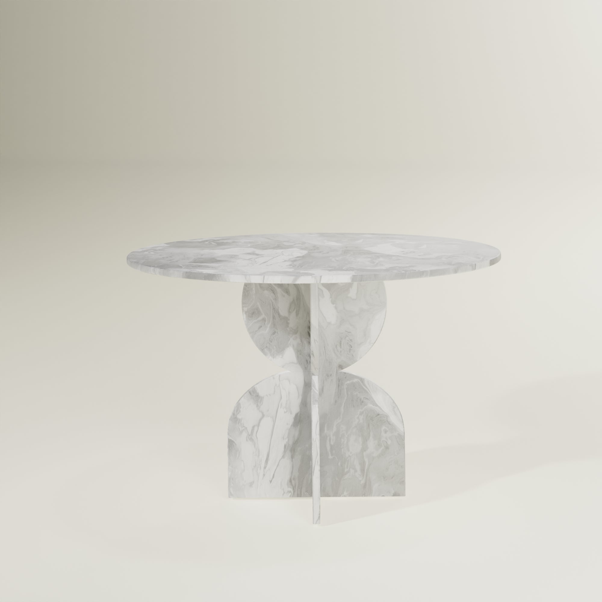 Contemporary Green Round Table Handcrafted 100% Recycled Plastic by ...