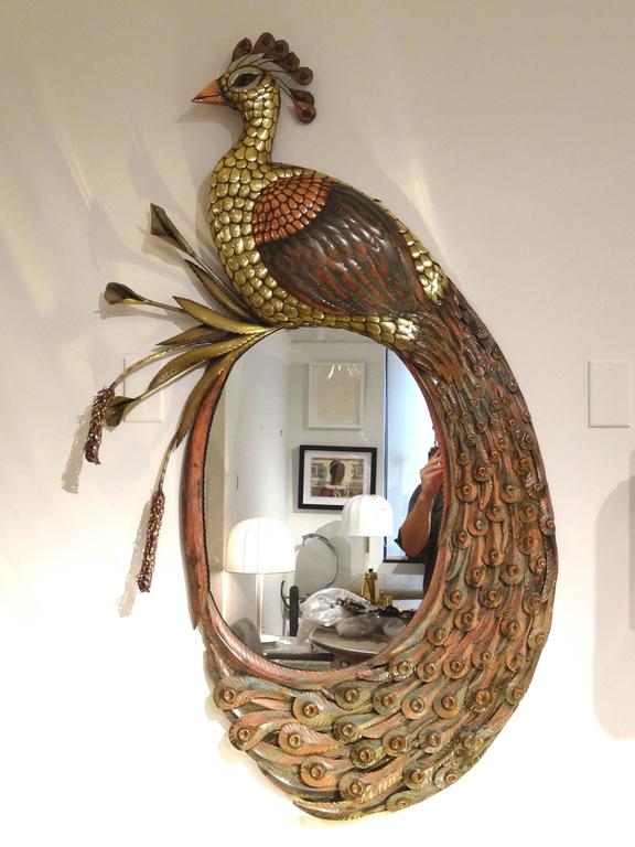 Bustamante Peacock Mirror at 1stDibs
