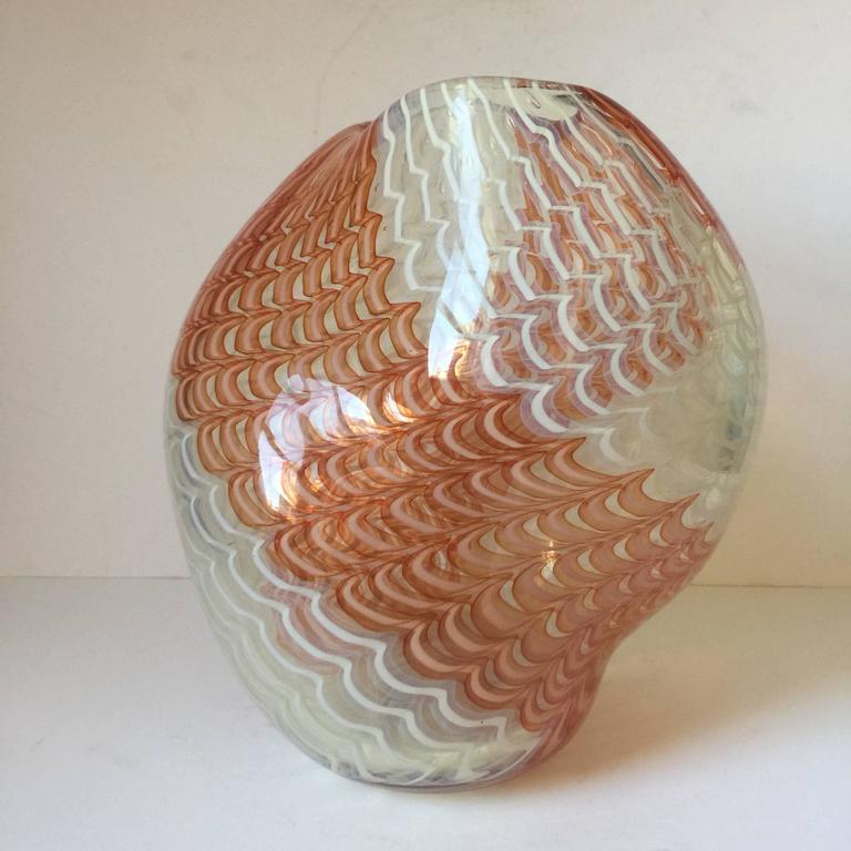 "Wave" Art Glass Vase For Sale at 1stDibs | glass wave art, glass wave vase