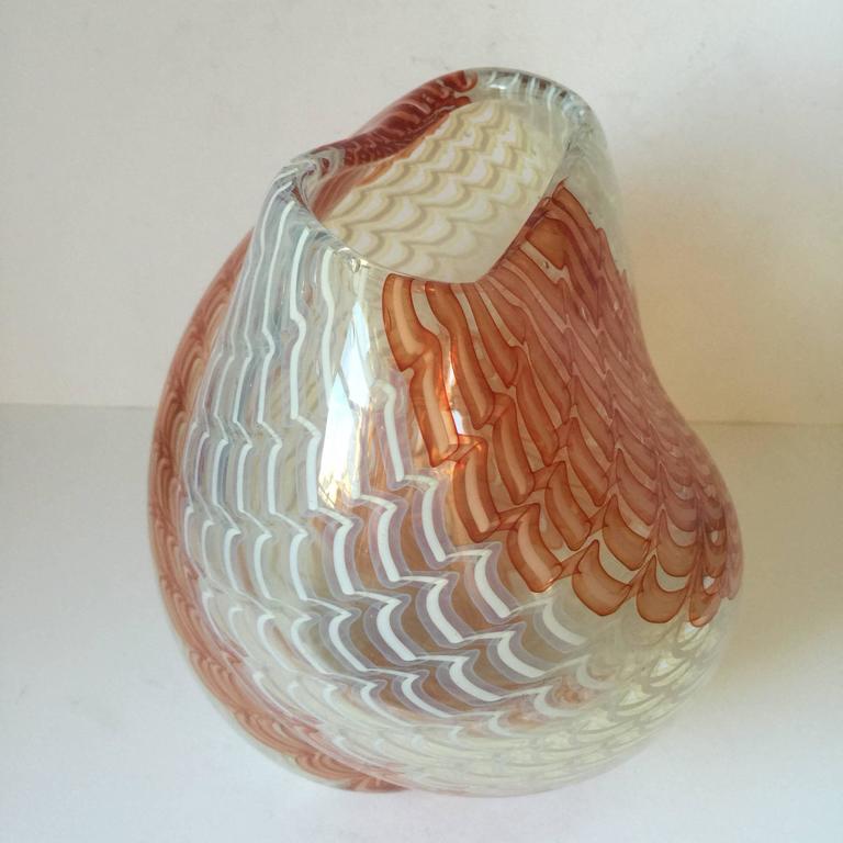 "Wave" Art Glass Vase For Sale at 1stDibs | glass wave art, glass wave vase