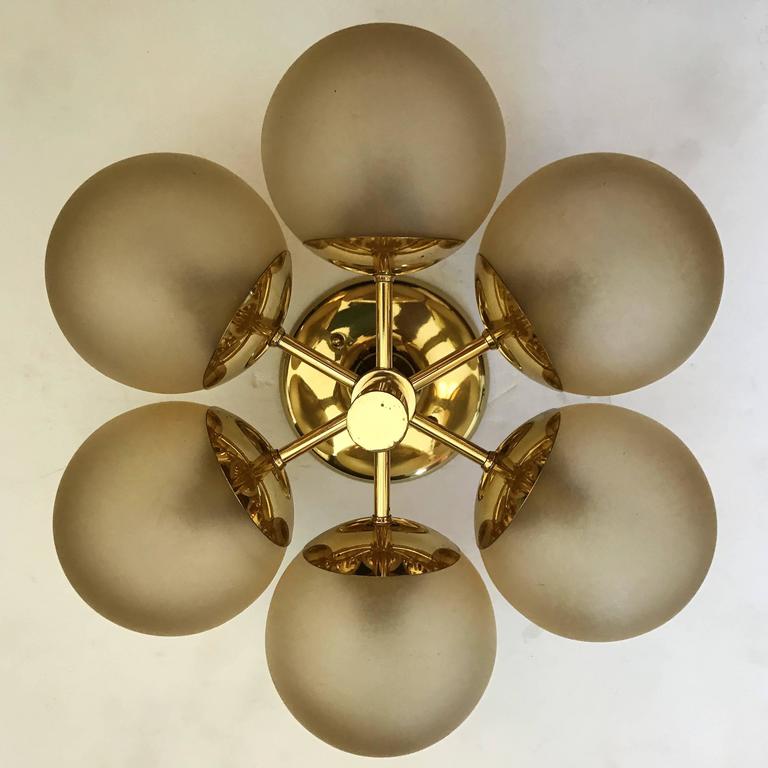 german-space-age-1970s-golden-flush-pendant-chandelier-for-sale-at-1stdibs
