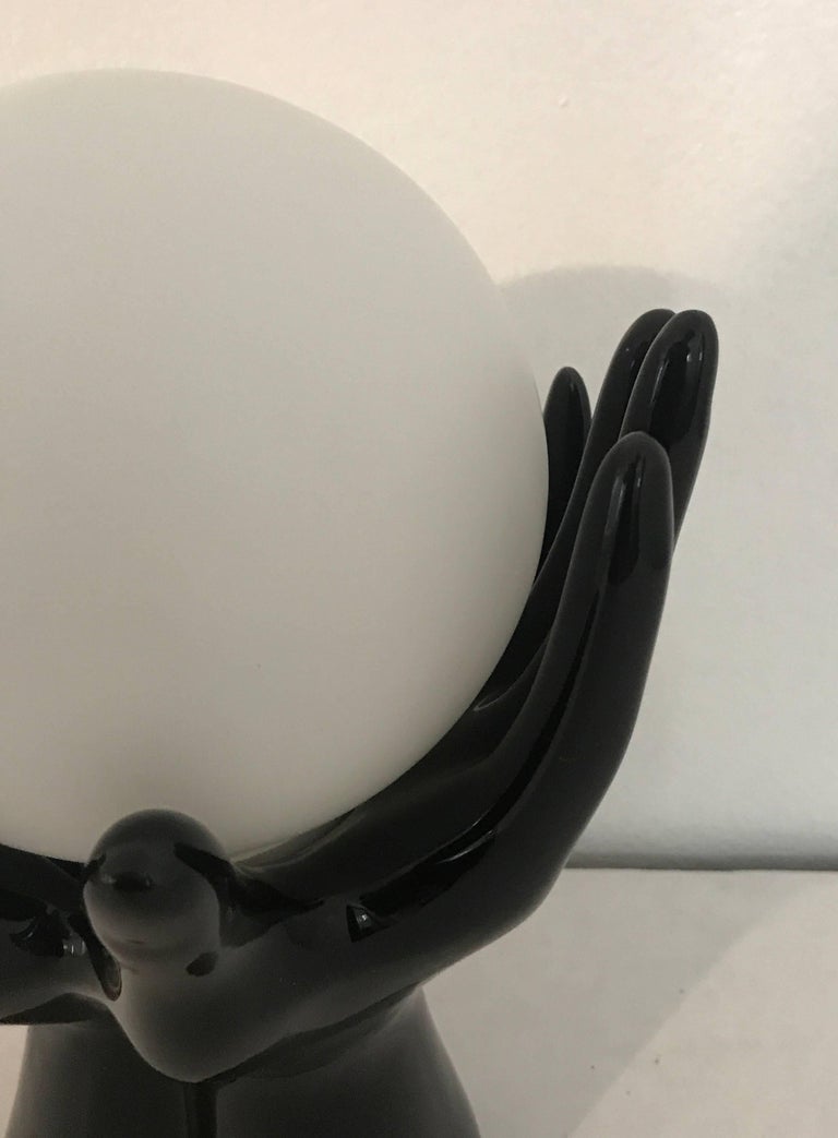 French 1960s Hand Ceramic Table Lamp at 1stDibs | ceramic hands lamp ...