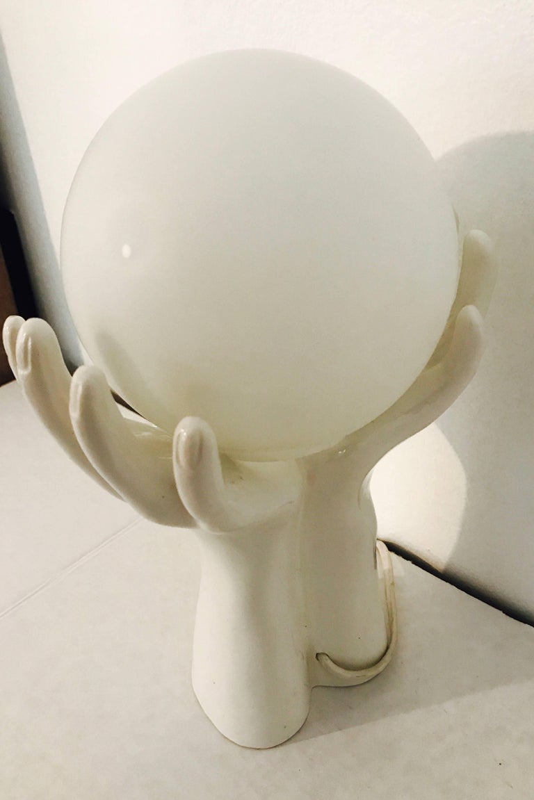 French Mid Century 1960s Ceramic Hand Table Lamp at 1stDibs | ceramic ...