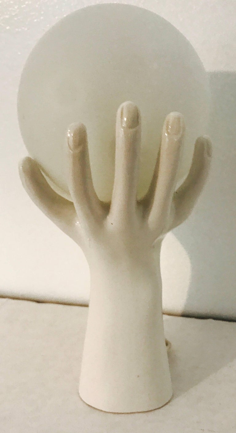 French Mid Century 1960s Ceramic Hand Table Lamp at 1stDibs | ceramic ...